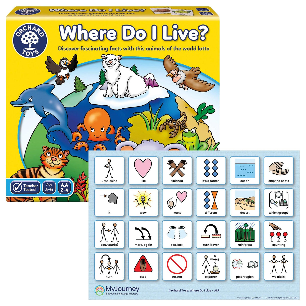 Where Do I Live Game with Speech & Language Board